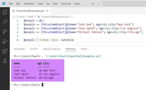 How To Create A Table With Headers In Powershell