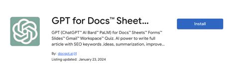 Gpt For Sheets Get Started