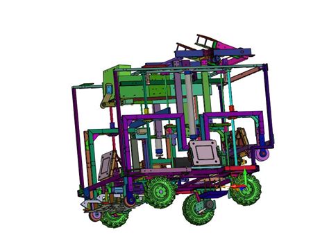 物料抱夹抓取收集app编程车 Step 模型图纸下载 懒石网