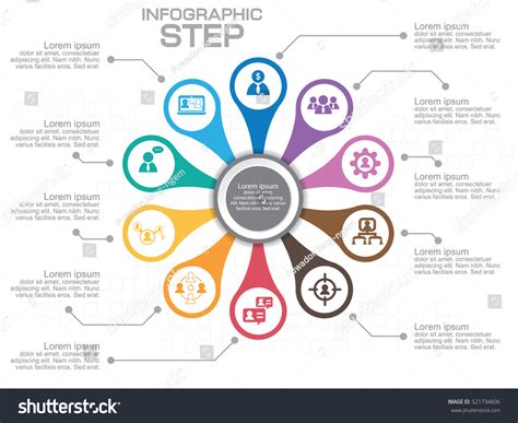 인포그래픽 서클 다이어그램10단계 부품 옵션이 있는 스톡 벡터로열티 프리 521734606 Shutterstock