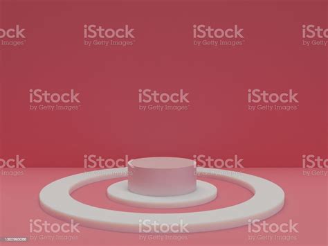 분홍색 색상과 카피 공간이있는 미니멀리즘 스타일의 모의 프리젠 테이션을위한 연단이있는 장면 3d 렌더링 추상적 인 배경 디자인 0명에 대한 스톡 사진 및 기타 이미지