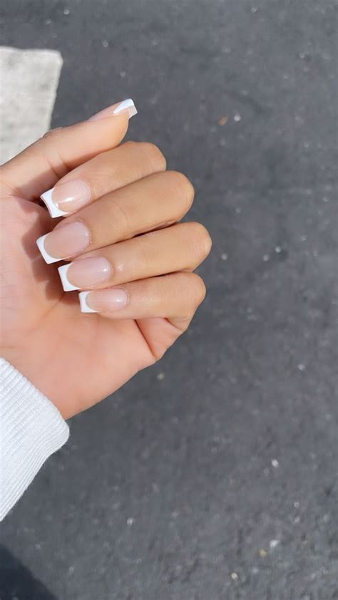 Classic Short Square French Nails Tips French Nails French Manicure