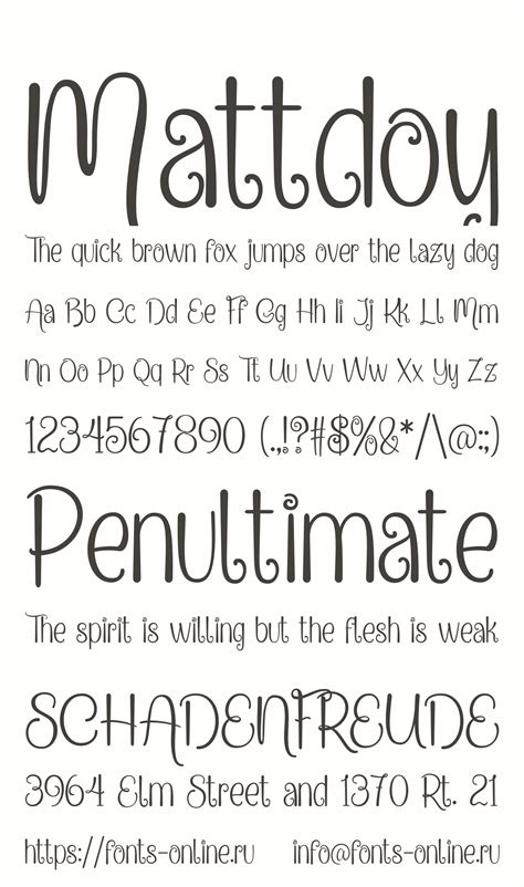 Mattdoy Font