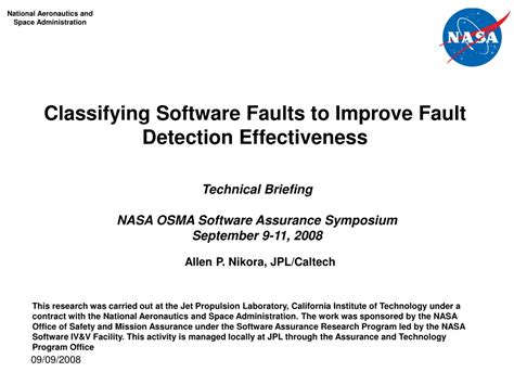 Ppt Classifying Software Faults To Improve Fault Detection