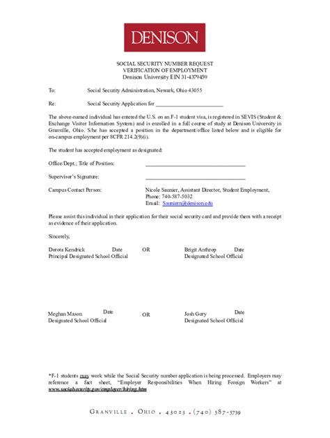 Fillable Online Social Security Number Ssn Verification Form For On