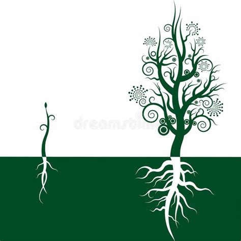 Tree Symbolical Growth Of A Tree Spon Symbolical Tree Tree Growth Ad Illustration