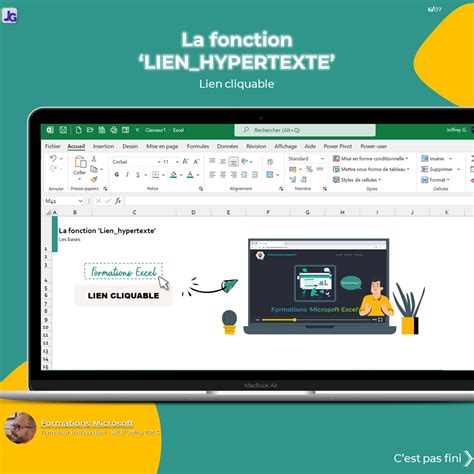 tuto gratuit excel créer un lien hypertexte avec une fonction sur