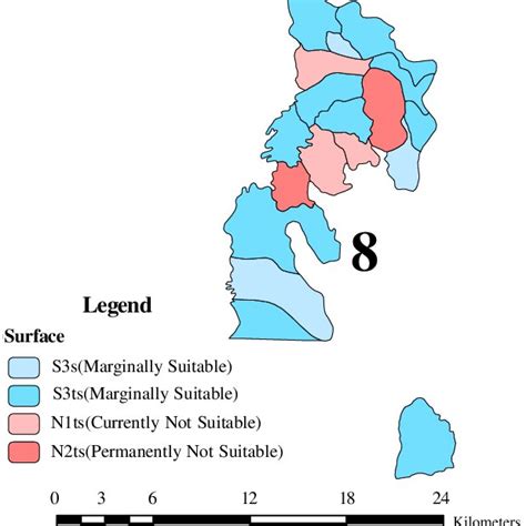 Land Suitability Map For Surface Irrigation Download Scientific Diagram