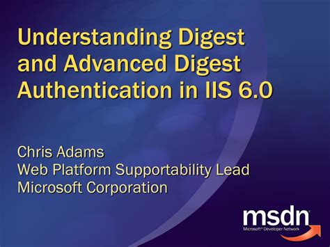 Ppt Understanding Digest And Advanced Digest Authentication In Iis 6