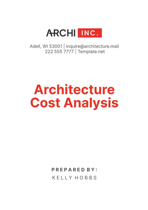 Free Architecture Cost Analysis Template To Edit Online