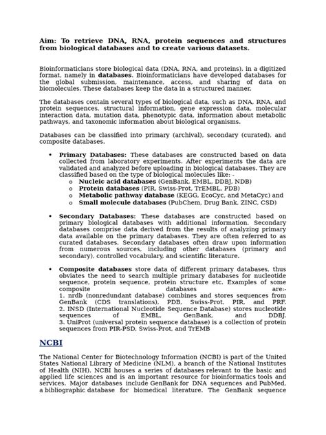 Sequence And Structure Retrieval Pdf National Center For