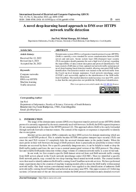 Pdf A Novel Deep Learning Based Approach To Dns Over Network