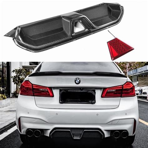 BMW Dry Carbon Diffuser With LED Light For BMW Series G Exterior Interior Carbon Fiber