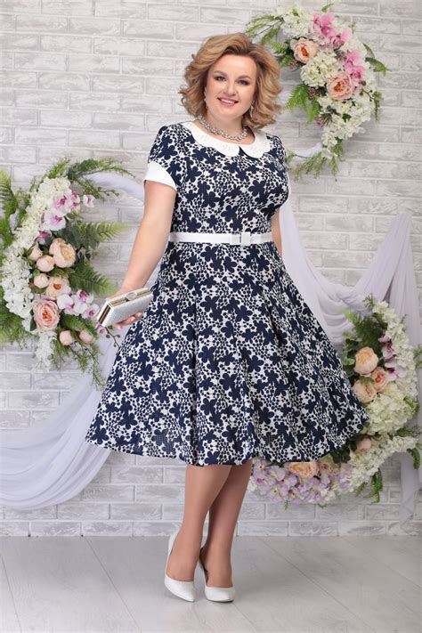 Ninele 2315 цветы ― Есть в наличии Платья Модные стили Платья больших размеров