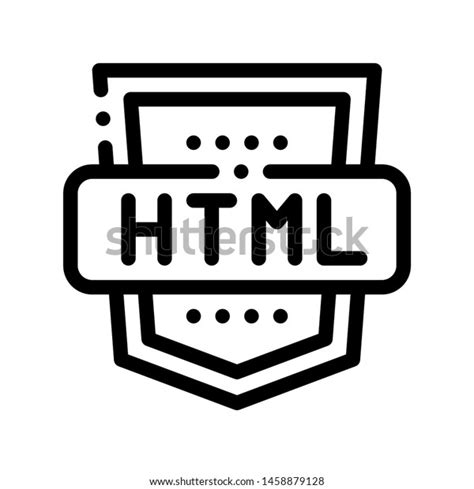 Coding Language Html System Vector Thin เวกเตอร์สต็อก ปลอดค่าลิขสิทธิ์ 1458879128 Shutterstock