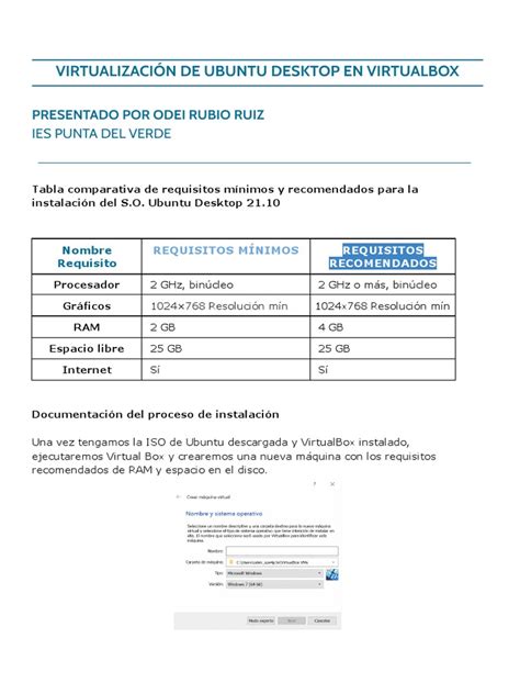 Práctica 2 1 Virtualizar El S O Ubuntu Desktop En Virtualbox Descargar Gratis Pdf Sistema