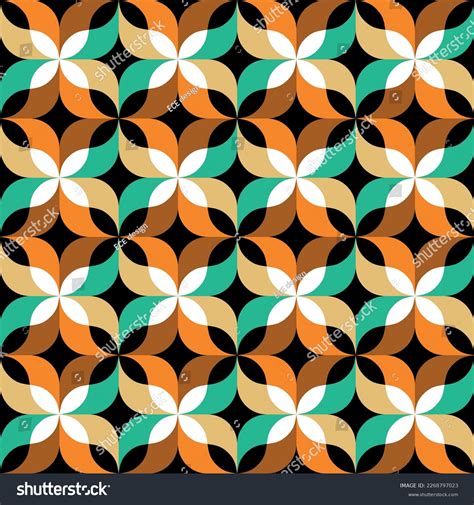 Seamless Floral Geometric Pattern Vector Illustration Stock Vector Royalty Free 2268797023