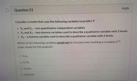 Solved Question Pts Consider A Model That Uses The Chegg