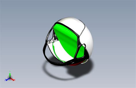 摩托车头盔三维creo模型iges 模型图纸下载 懒石网