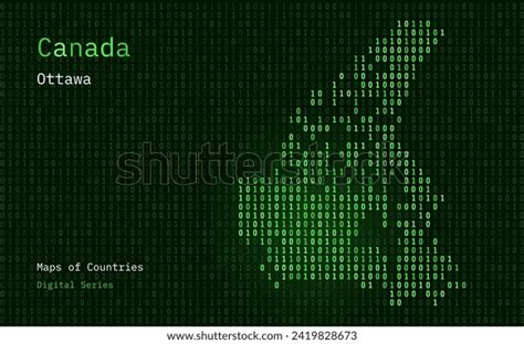 Canada Map Shown Binary Code Pattern 库存矢量图（免版税）2419828673 Shutterstock