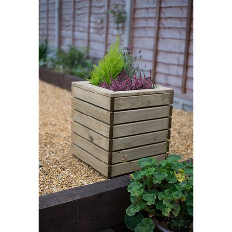 Forest Garden Square Linear Planter 44 X 40 X 40cm Toolstation