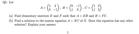 solved q5 let 3 2 a a 66 1 b 1 3 c 1 3 1 0