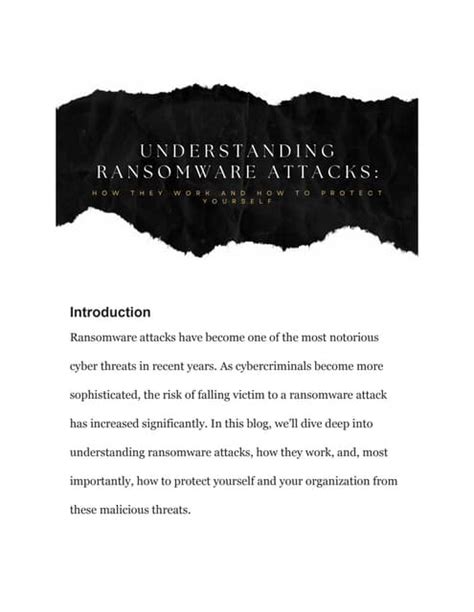 Understanding Ransomware Attacks How They Work And How To Protect Yourself Docx