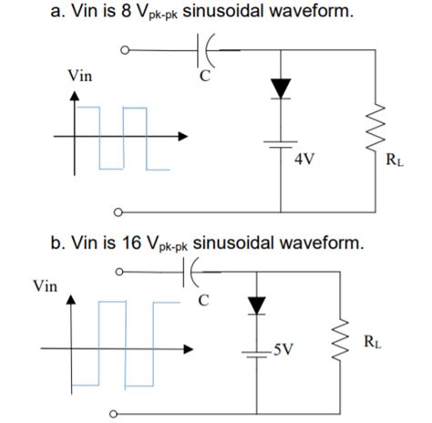 Solved Sketch The Output Waveform Of The Following Clamper
