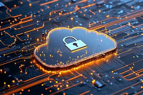 Cloud Security Safeguarding Digital Information Stock Illustration Illustration Of Technology