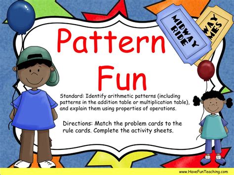 pattern fun arithmetic activity by teach simple