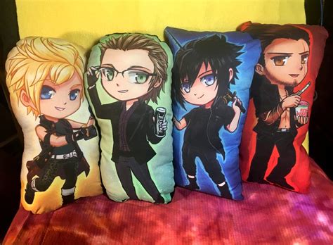 Prompto Noctis Ignis Gladio Chibi Pillow Plushies Final Fantasy Xv 3 Etsy