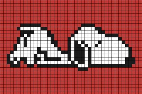 Snoopy Pixel Art In 2024 Pixel Art Pattern Easy Pixel Art Pixel Crochet