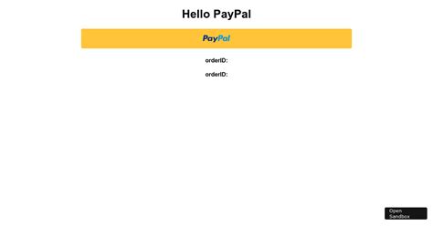 paypal integration github forked codesandbox