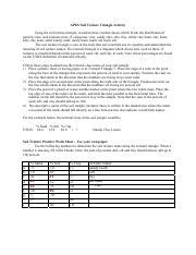Soil Triangle Practice Activity Pdf APES Soil Texture Triangle Activity Using The Soil Texture