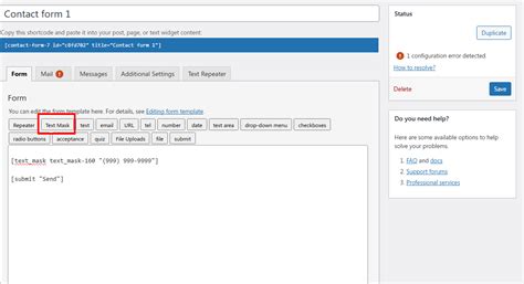 Input Masks For Contact Form 7 Wordpress Plugin