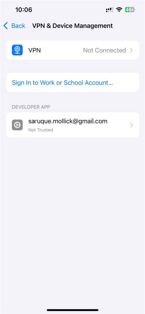 fix untrusted developer your device management settings do not allow
