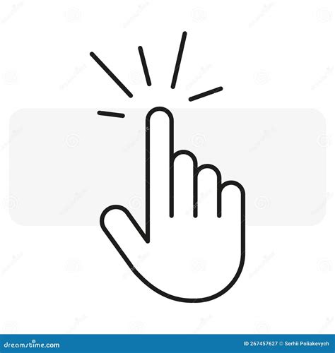 Finger Pointer Arrow Pointer Mouse Cursor Vector Illustration Stock