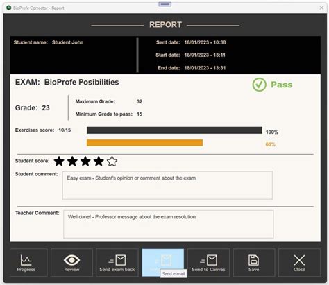 Send Exam Report By Email Bioprofe
