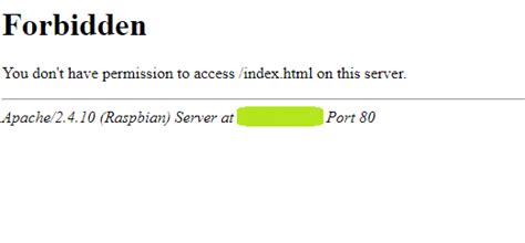 Server Raspberry Pi Apache Forbidden No Permission Error Stack Overflow