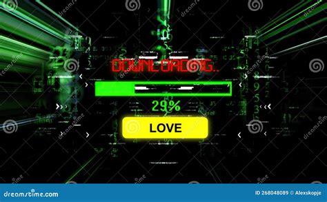 Love Download Progress Bar On The Screen Stock Illustration