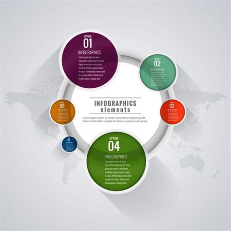Free Vector Infographic Template With Six Options