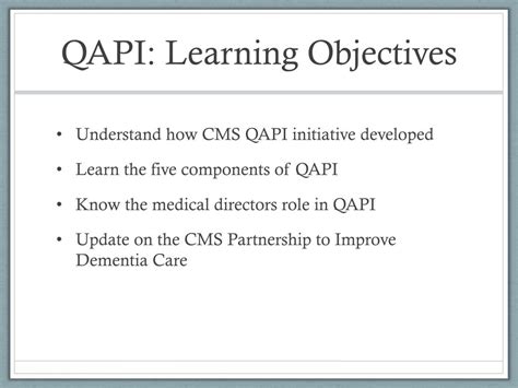 Ppt Qapi What Nursing Home Medical Directors Should Know Powerpoint