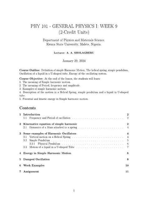 Class Note Pdf