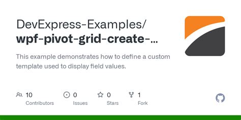 Github Devexpress Examples Wpf Pivot Grid Create Field Value Template This Example