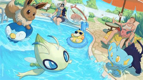 [oc] Pool Party R Pokemon