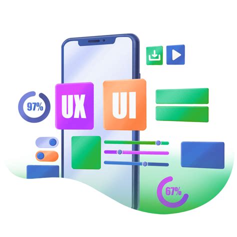 lettering ux ui with toolbar and web design interface text animated illustration in lottie