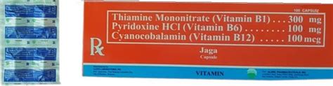 Jaga Vitamin B Complex 300mg 100mg 100mcg Capsule 1s Price In The
