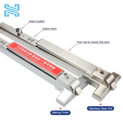 Three Locking Point Panic Bar Exit Device Lock Rim Exit Device Buy Detex Exit Alarm Von