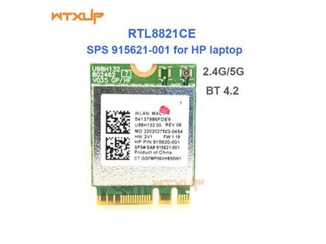 Rtl8821ce 802 11ac 1x1 Wi Fi Bt 4 2 Combo Adapter Card Sps 915621 001 Wireless Netowrk Card For