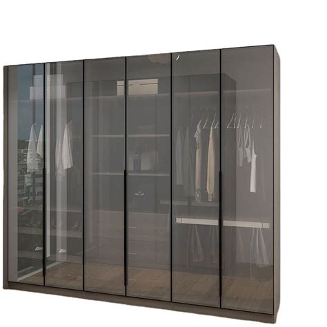 Modern Closets Wall Cabinet Home Bedroom Furniture Glass Door Wardrobe